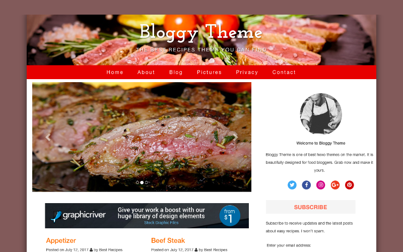GitHub - airraya/bloggy: Free hexo Theme named Bloggy